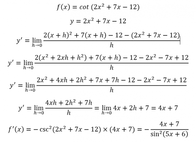 Derivada de cotangente | Economipedia